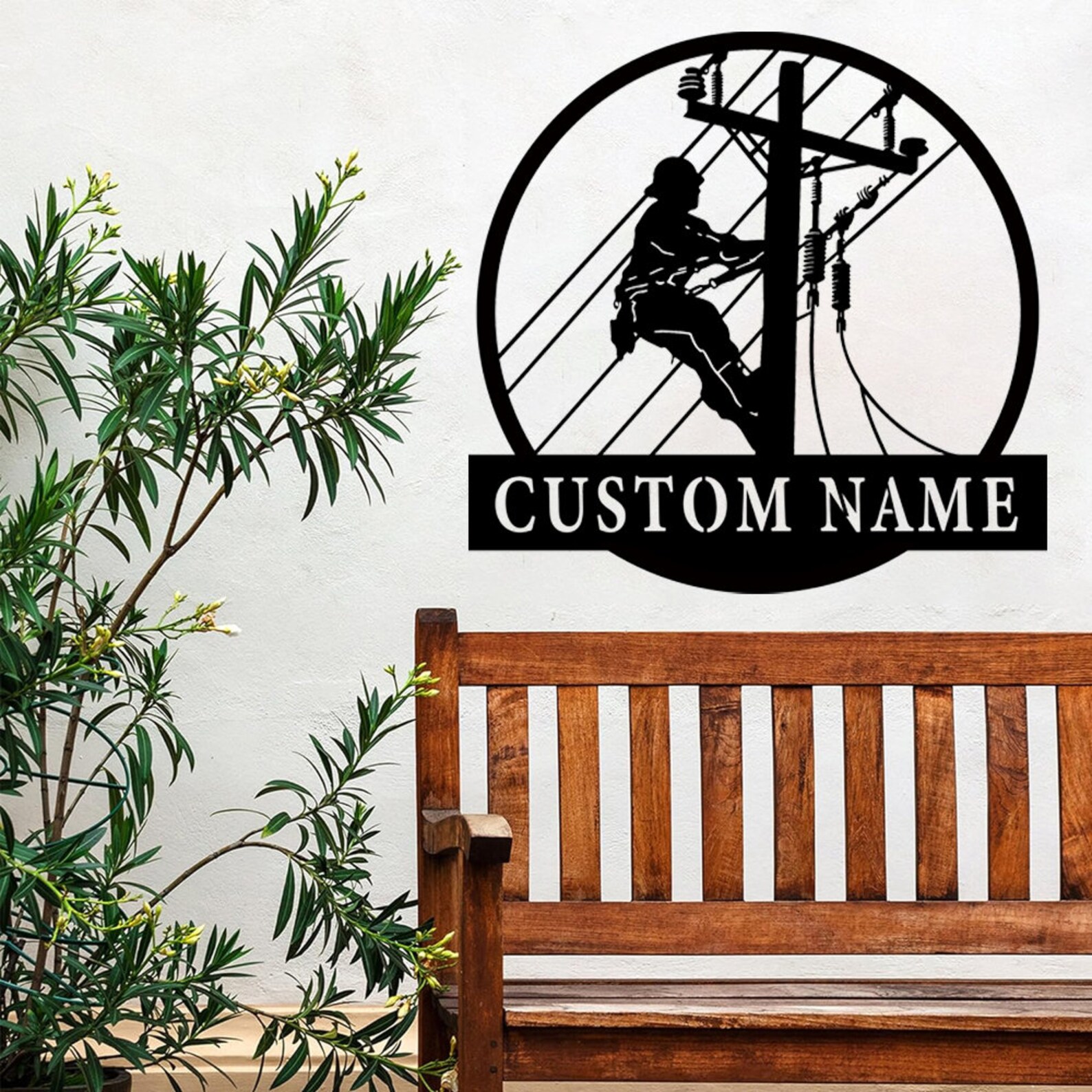 Custom Lineman Metal Wall Sign-personalized Lineman Metal Wall Art ...