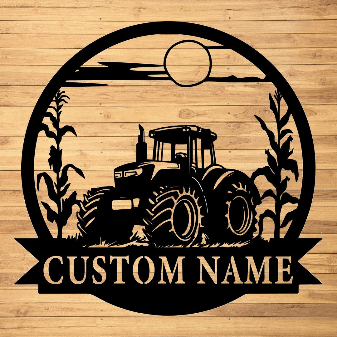 Custom Tractor Metal Wall Sign-personalized Tractor Metal Wall Art ...