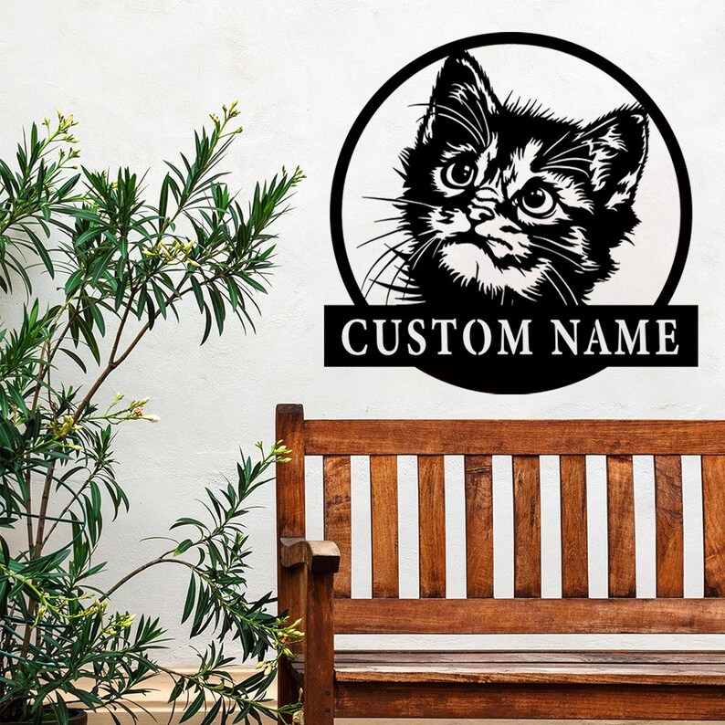 Custom Cat Metal Wall Signs-personalized Cat Metal Wall Art-cat Lovers ...
