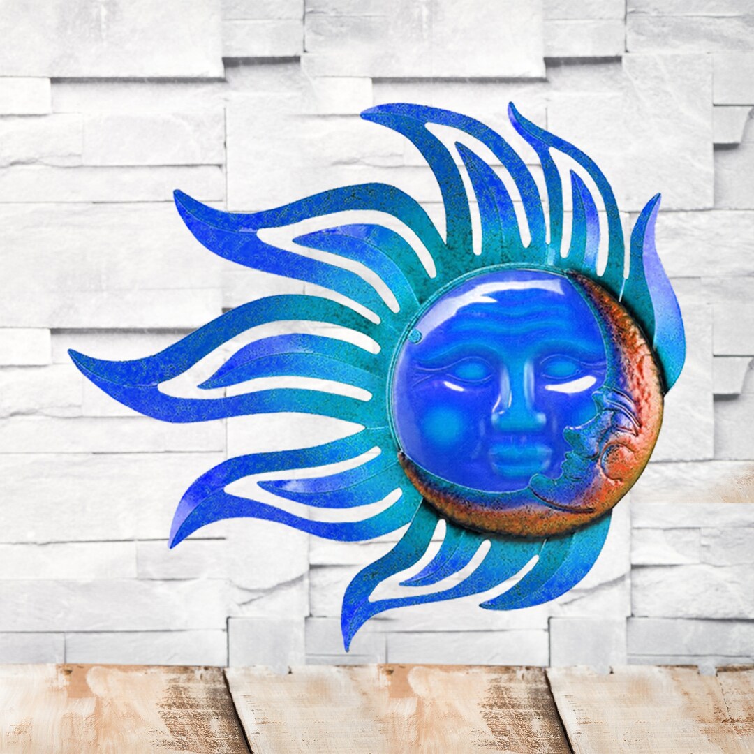 Handmade Sun Metal Wall Sign With Led Light-sun Metal Wall Decor-sun ...