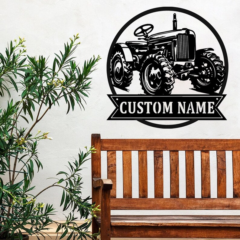 Custom Tractor Metal Wall Signs-personalized Tractor Metal Wall Art ...