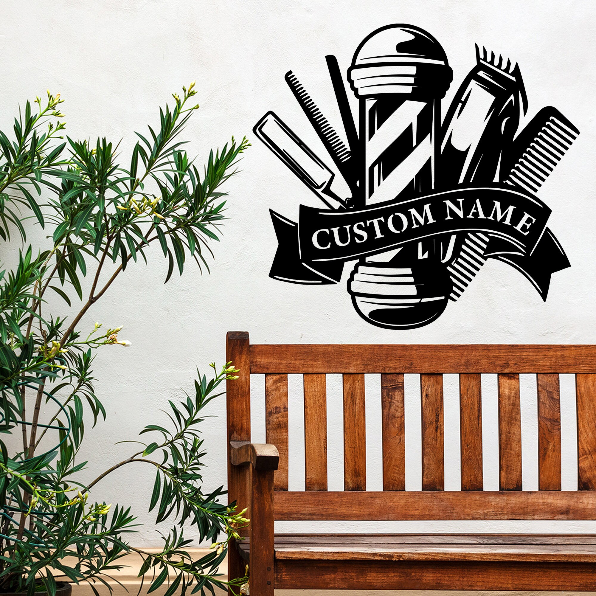 Custom Barber Shop Metal Wall Signs-barbershop Shop Metal Decor ...