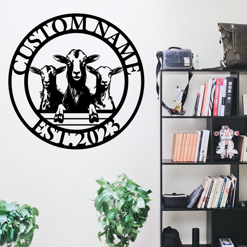 Custom Goat Metal Wall Signs-personalized Goat Metal Wall Art-goat ...