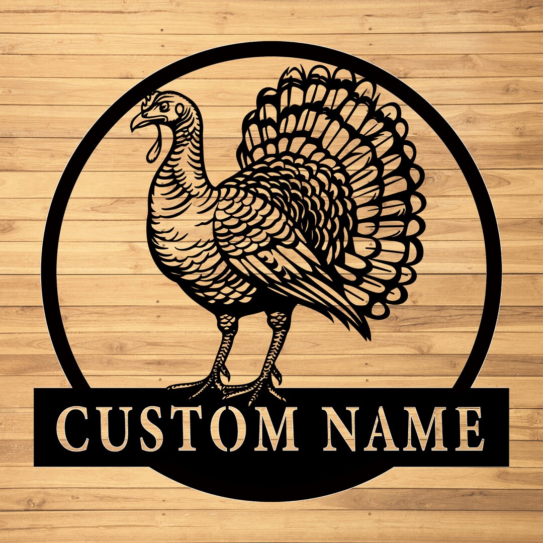 Custom Turkey Metal Wall Signs-personalized Turkey Metal Wall Art ...