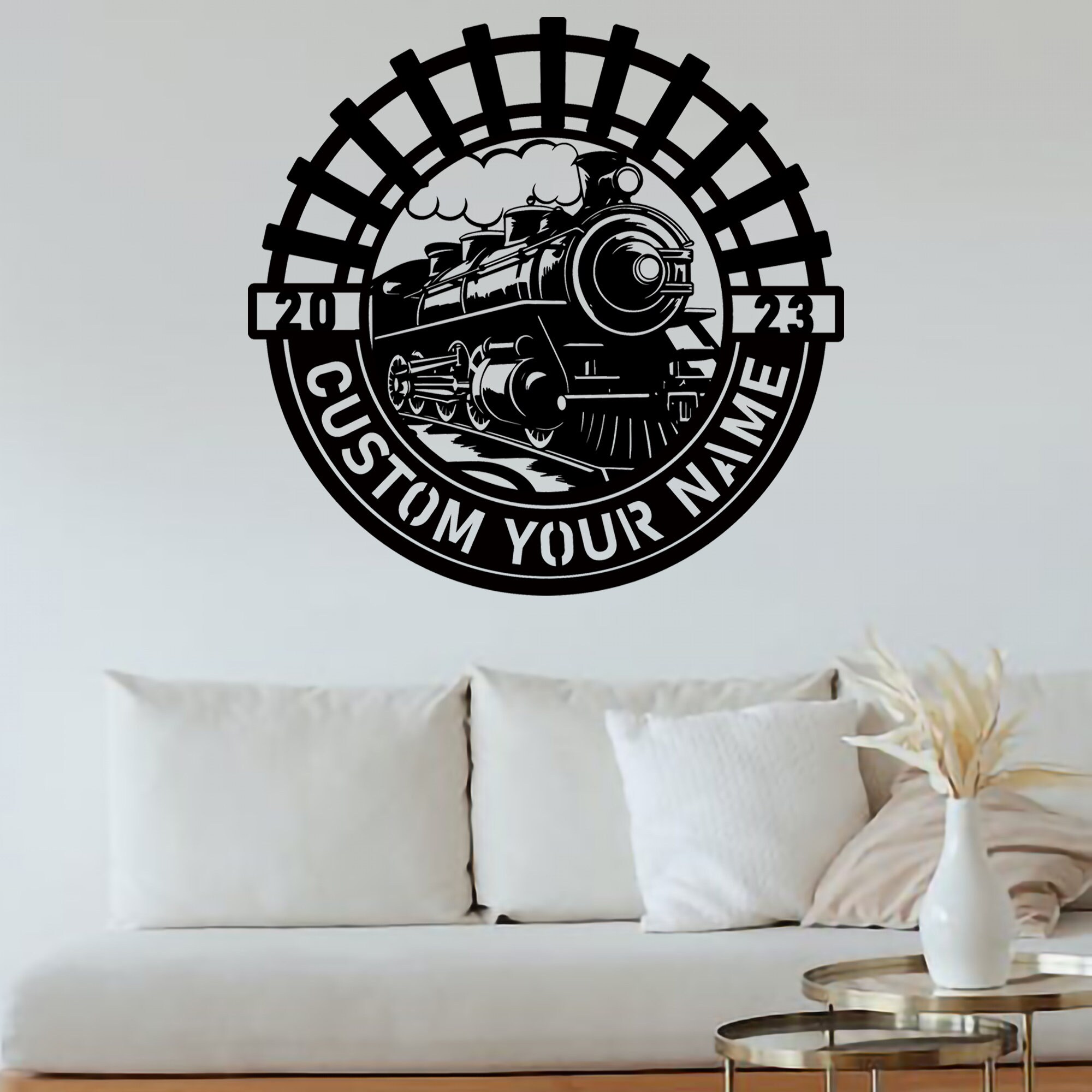 Custom Train Metal Wall Sign-personalized Train Metal Wall Art-train ...