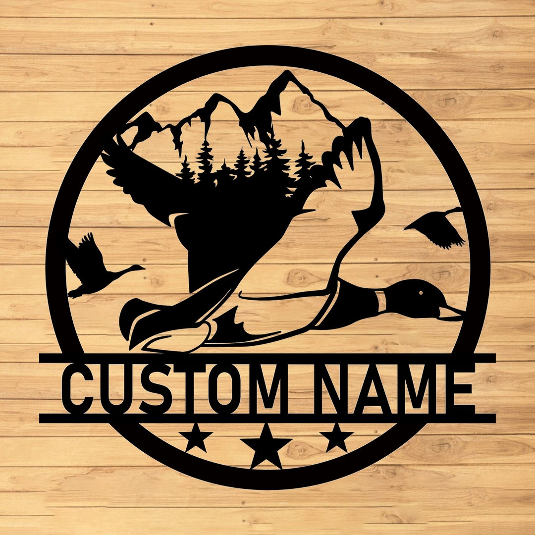 Custom Duck Metal Wall Sign-personalized Duck Metal Wall Art-duck Metal ...