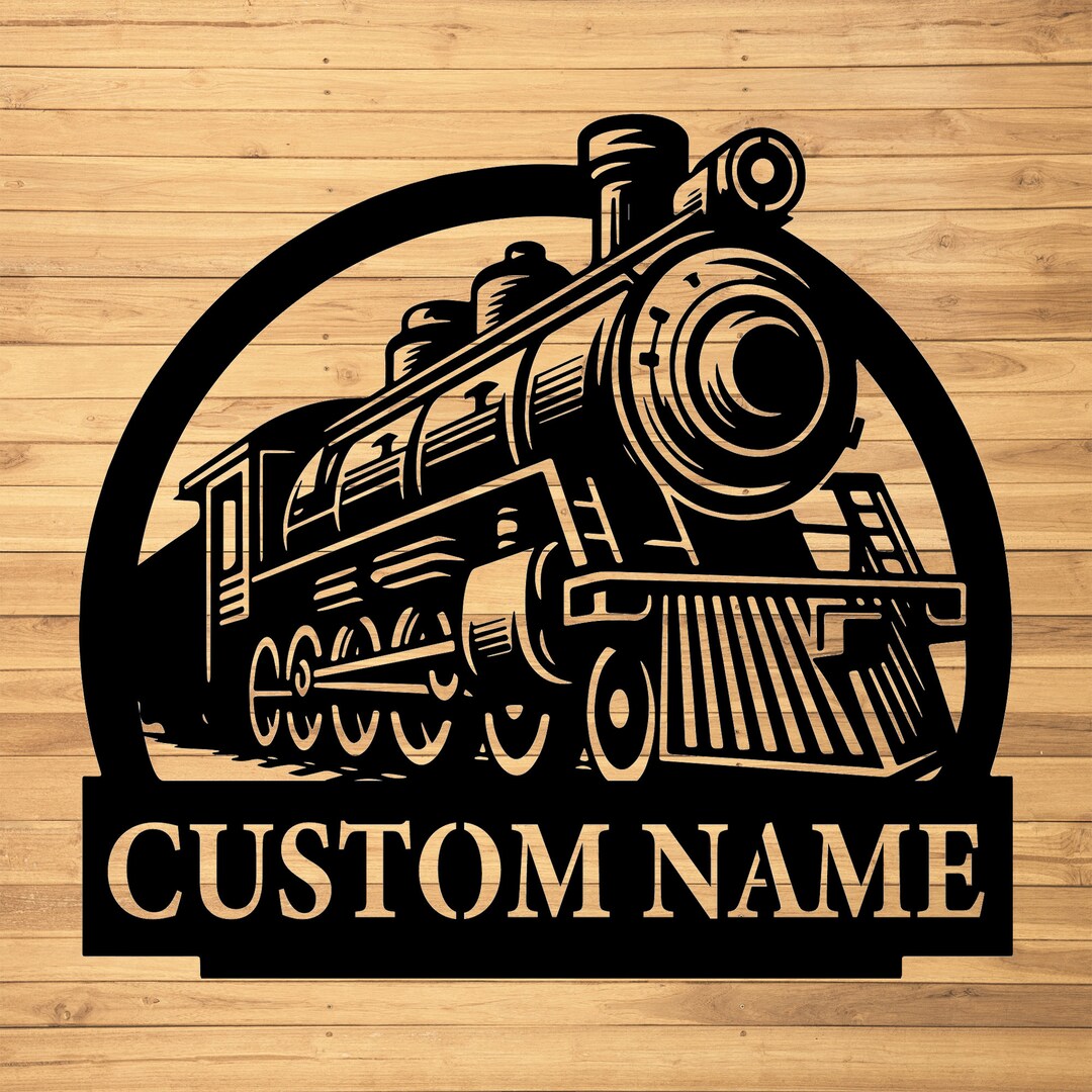 Custom Train Metal Wall Sign-personalized Train Metal Wall Art-train ...