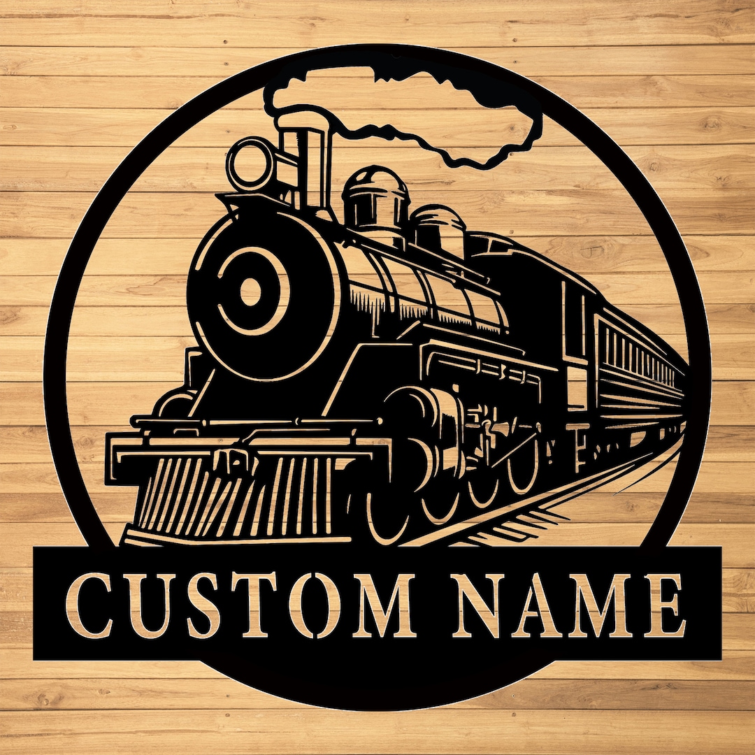 Custom Train Metal Wall Sign-personalized Train Metal Wall Art-train ...