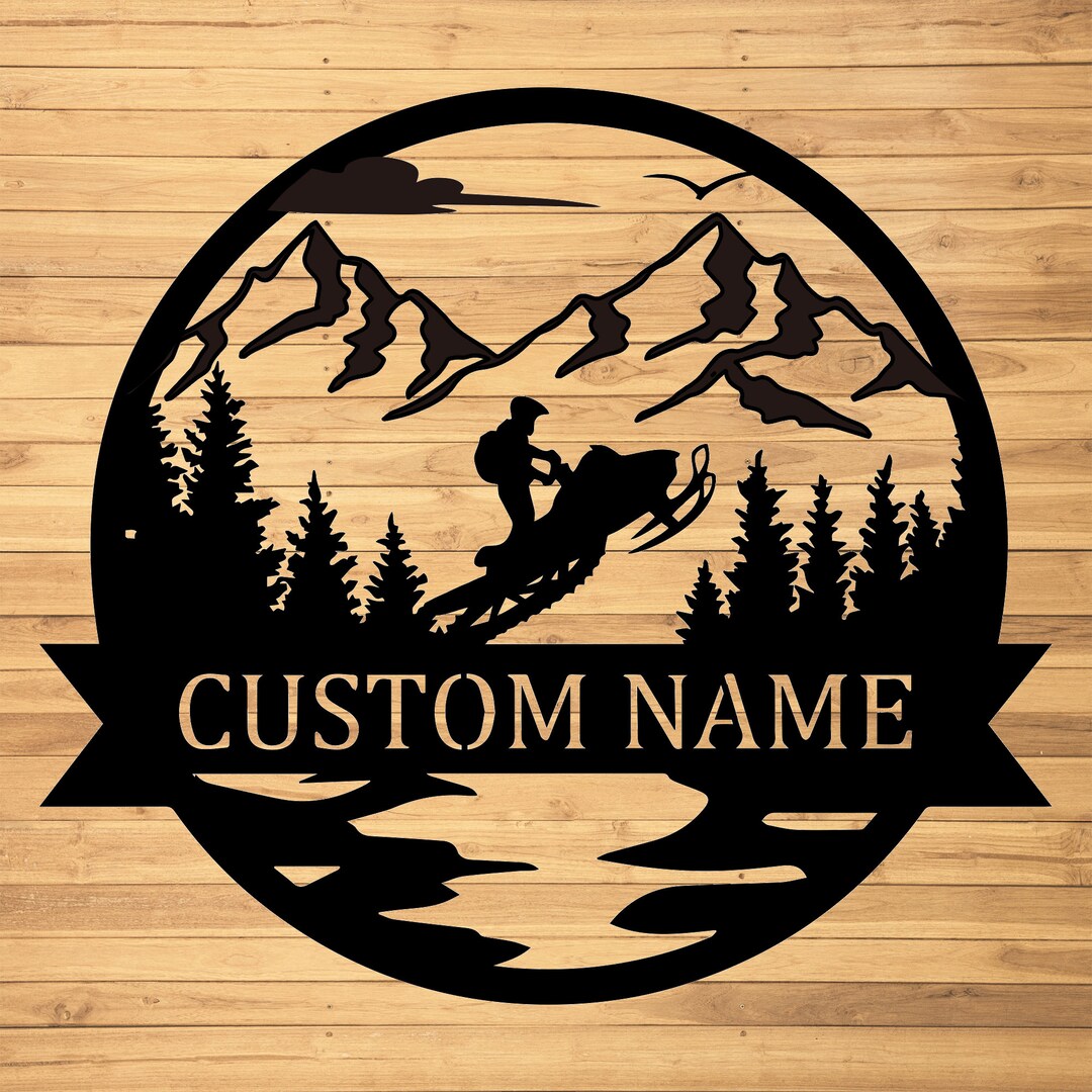 Custom Snowmoblie Metal Wall Signs-personalized Snowmobile Metal Wall ...
