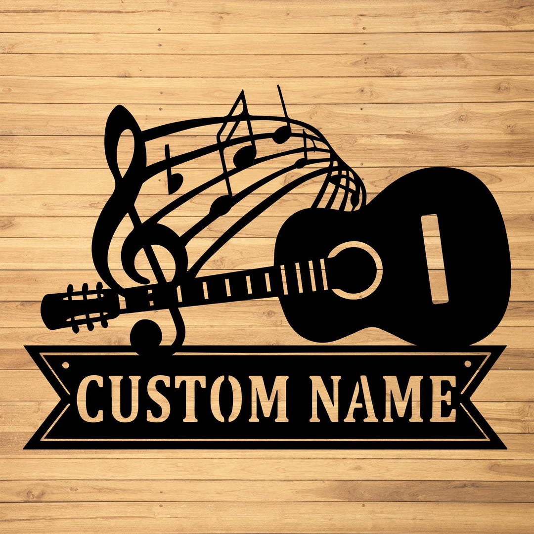 Custom Guitar Metal Wall Signs-personalized Guitar Metal Wall Art ...