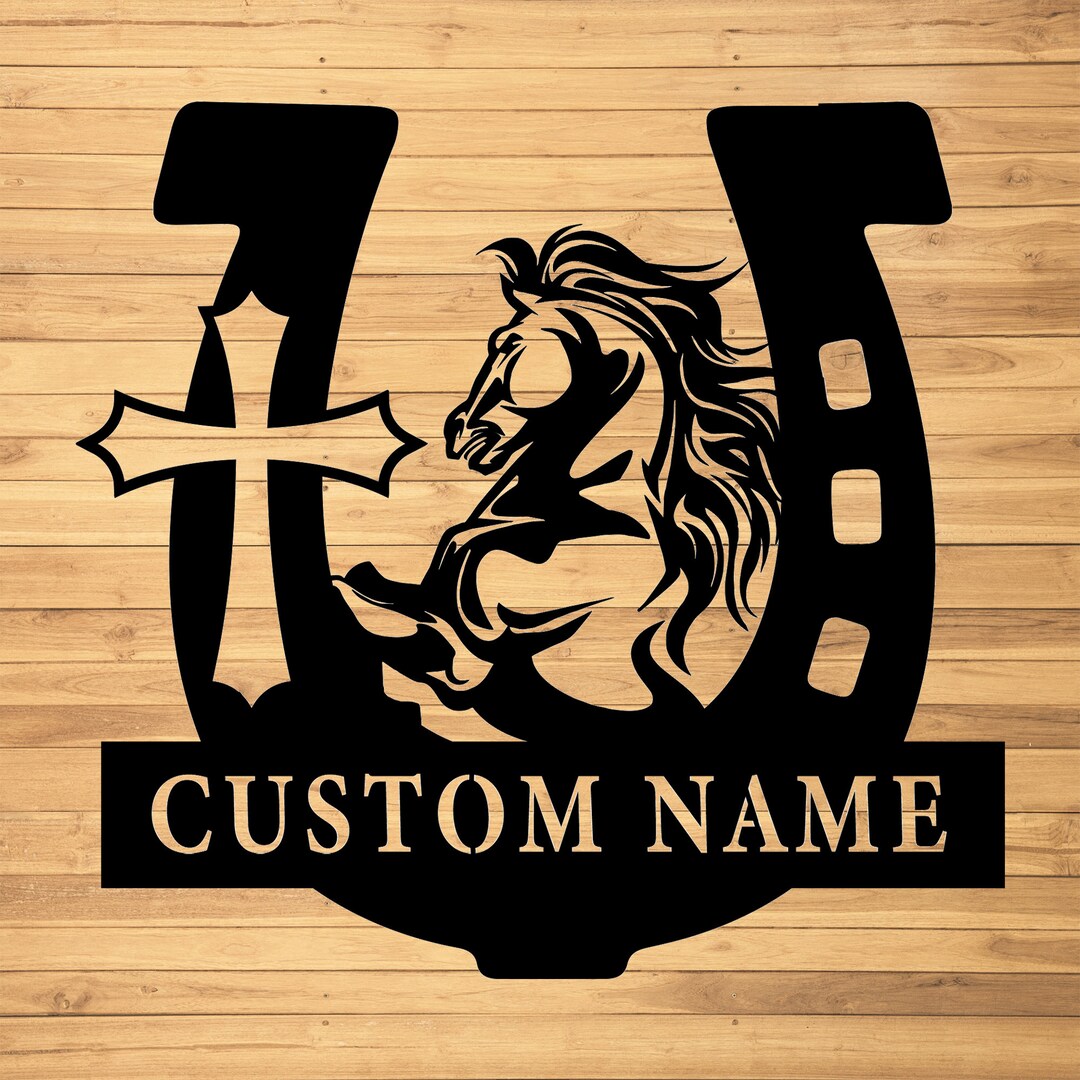 Custom Horse Metal Wall Sign-personalized Horse Metal Wall Art-horse ...