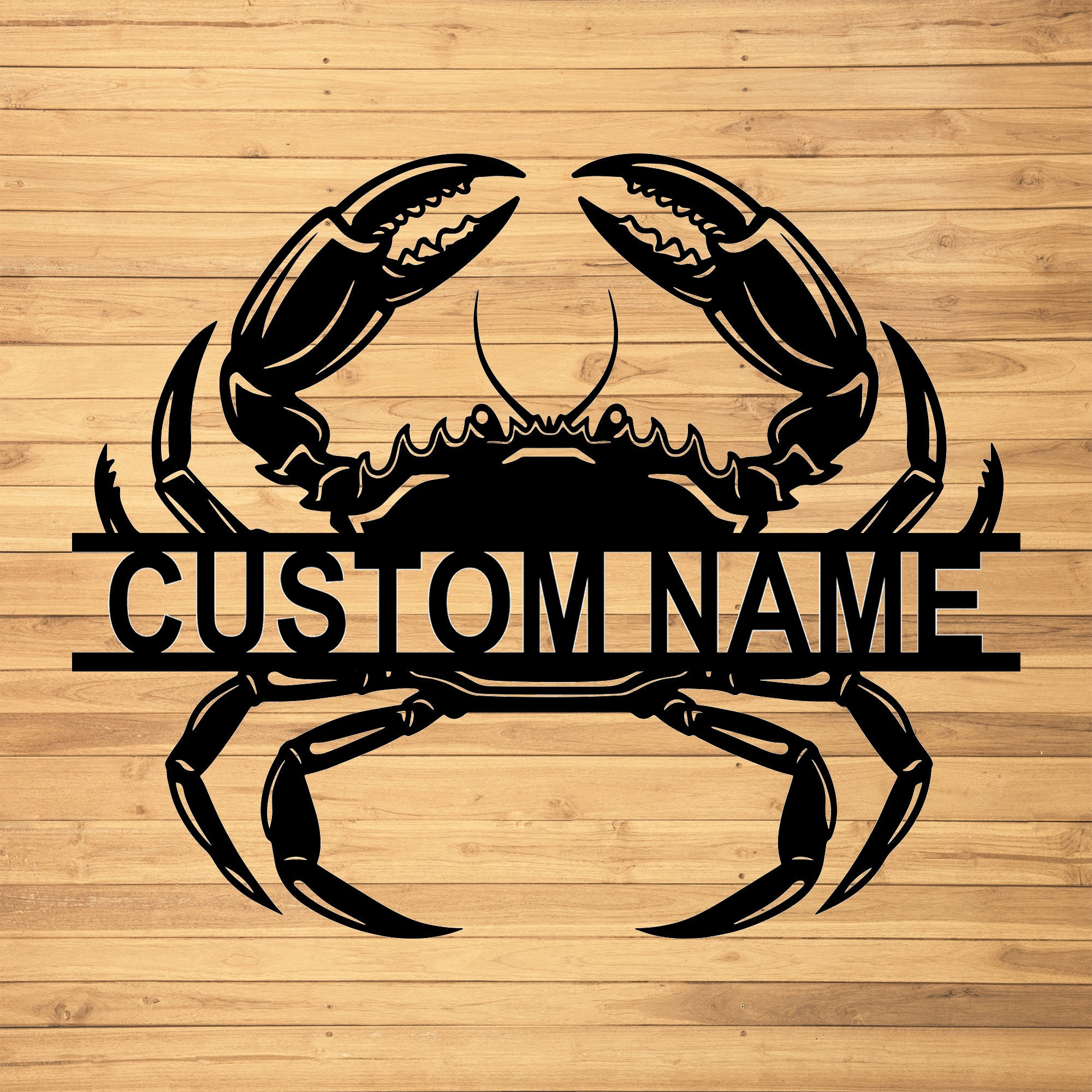 Custom Crab Metal Wall Signs-personalized Crab Metal Wall Art-crab ...