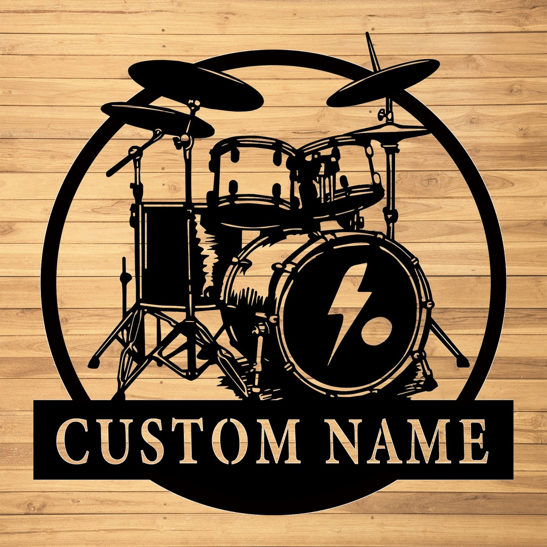 Custom Drummer Metal Wall Sign-personalized Drummer Metal Wall Art ...