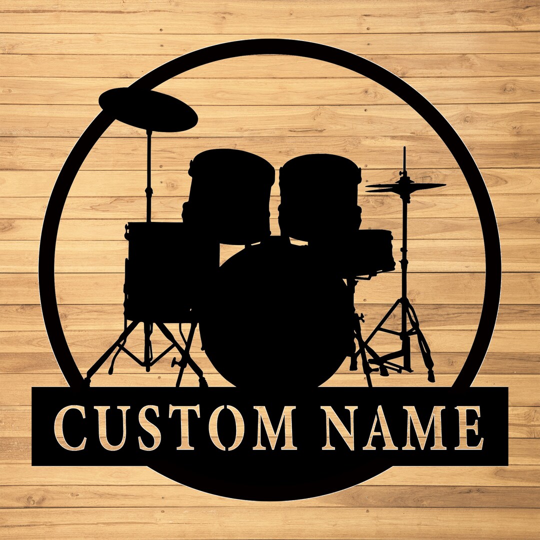 Custom Drum Metal Wall Sign-personalized Drum Metal Wall Art-drum Metal ...