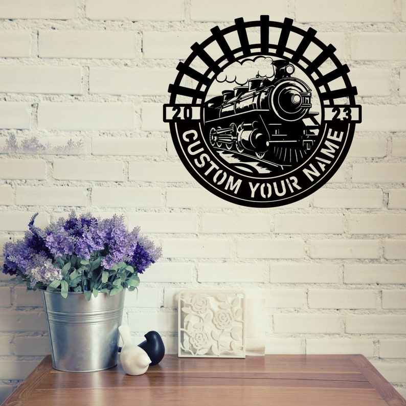 Custom Train Metal Wall Sign-personalized Train Metal Wall Art-train ...