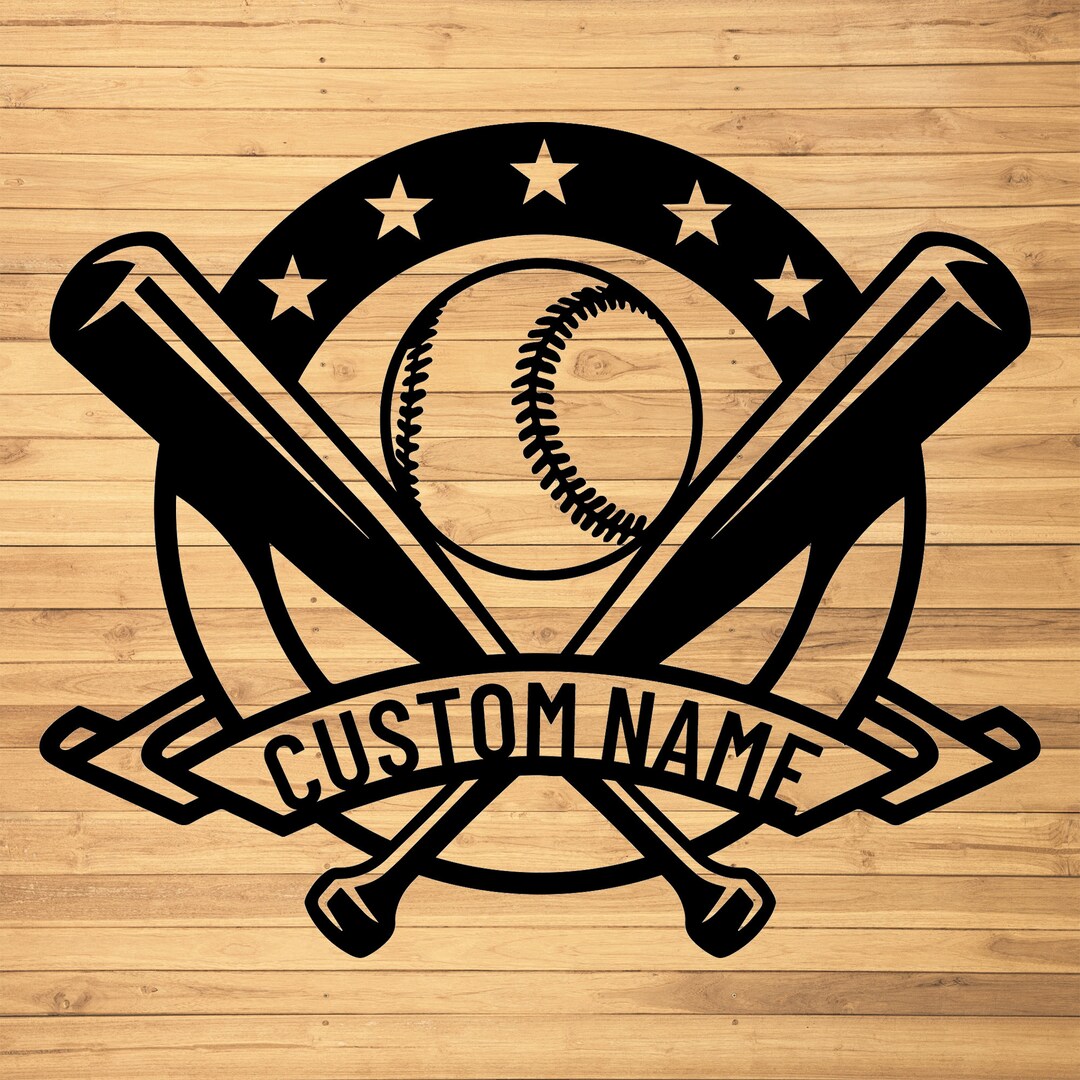 Custom Baseball Metal Wall Sign-personalized Baseball Metal Wall Art ...