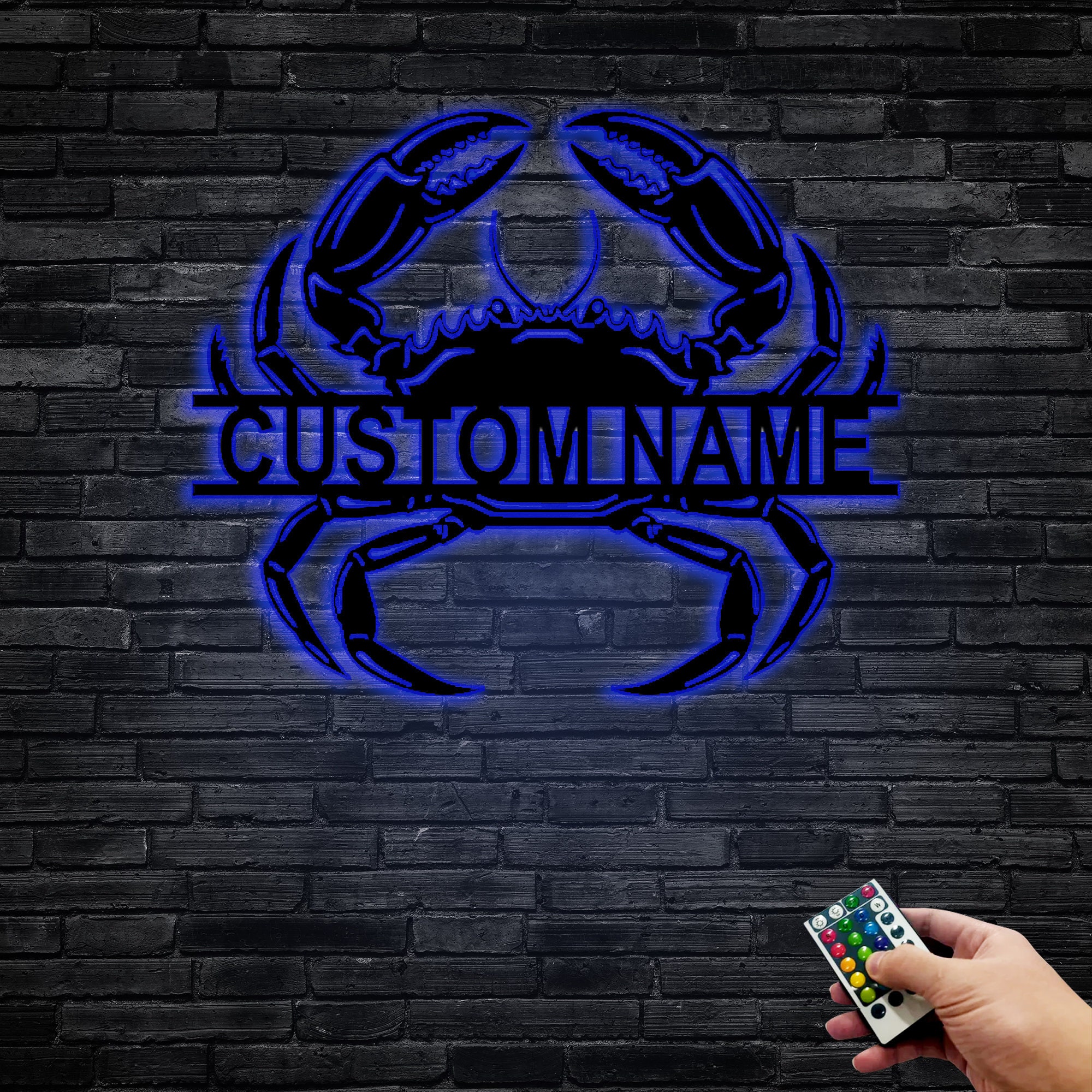 Custom Crab Metal Wall Signs-personalized Crab Metal Wall Art-crab ...