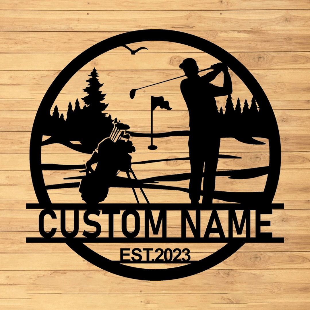 Custom Golf Metal Wall Sign-personalized Golf Metal Wall Art-golf Metal ...