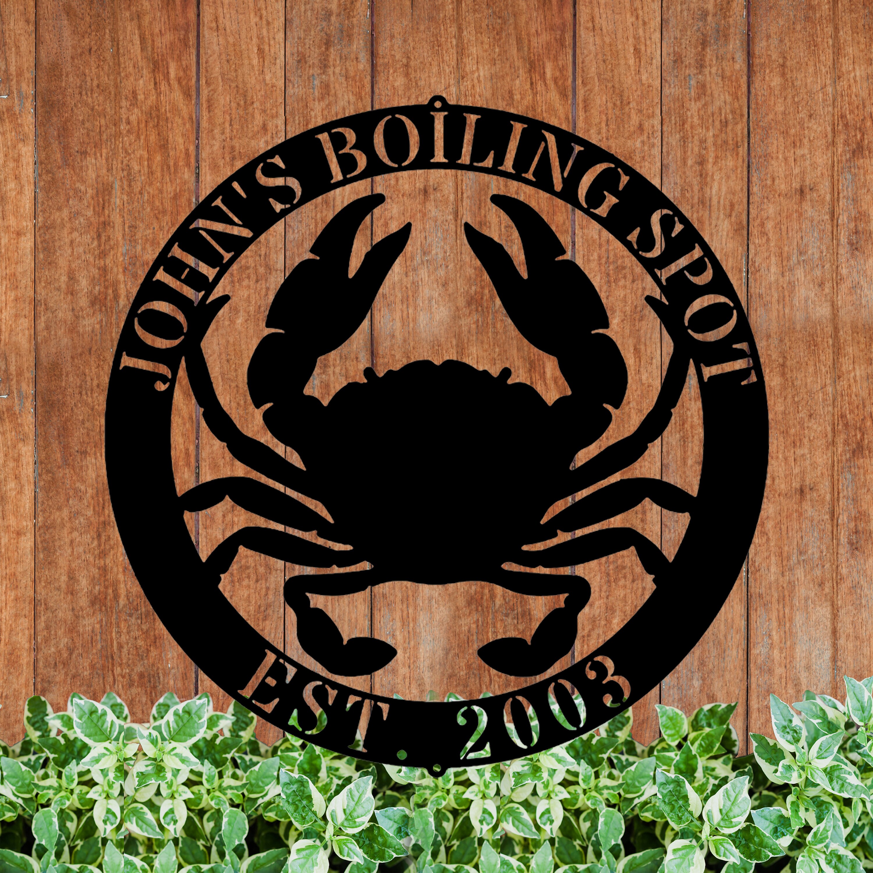Handmade Custom Crab Metal LED Wall Sign-personalized Crab - Etsy