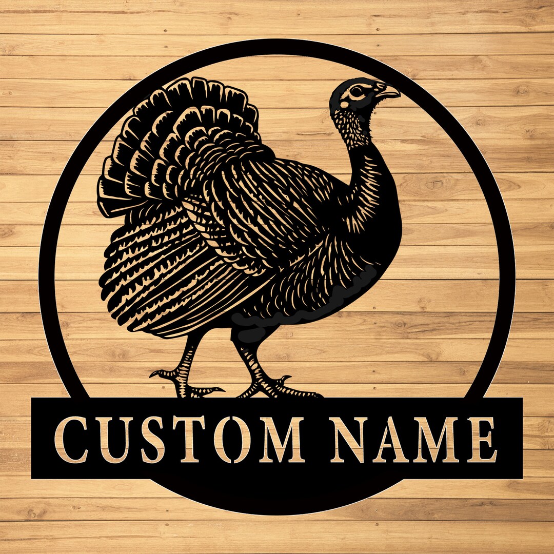 Custom Turkey Metal Wall Signs-personalized Turkey Metal Wall Art ...