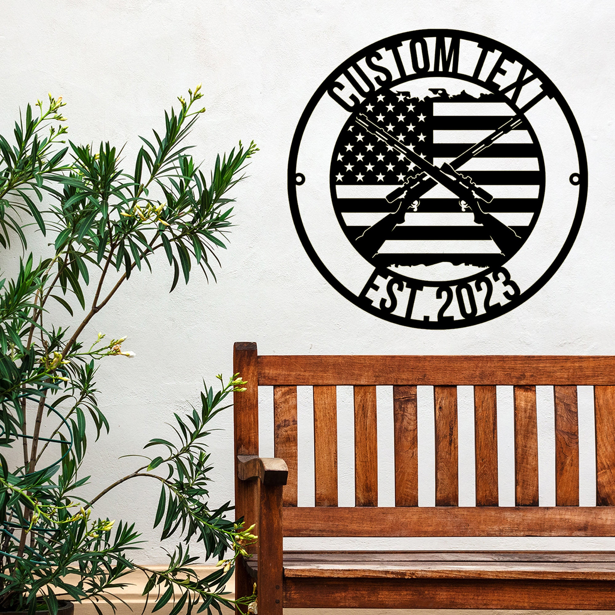 Custom Gun Metal Wall Sign-personalized Gun Metal Wall Art-gun - Etsy