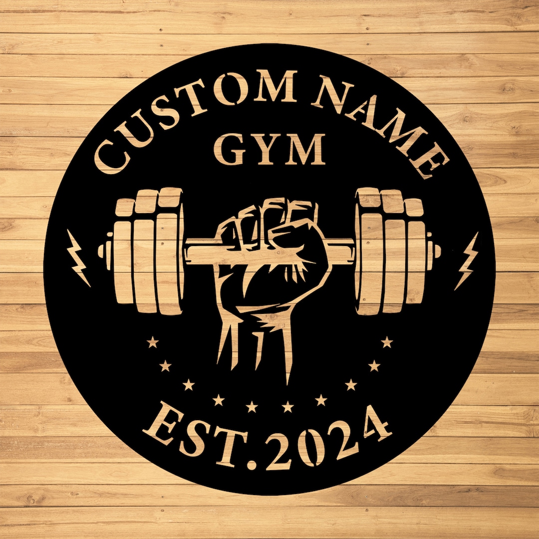 Custom Gym Metal Wall Signs-personalized Gym Metal Wall Art-gym Metal ...