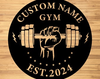 Personalized Home Gym Signs for Workout Room, Personalized Metal Sign ...