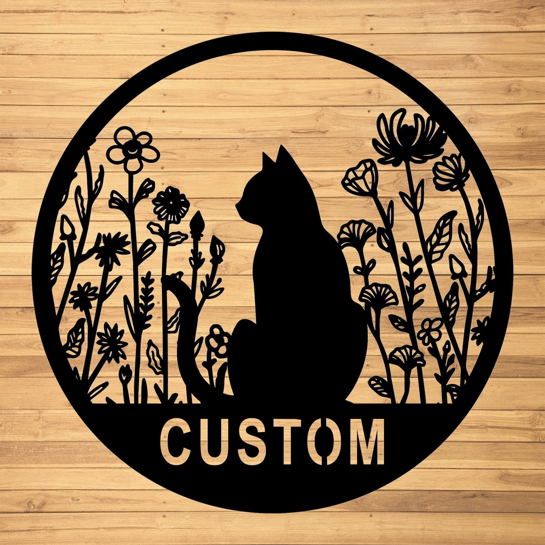 Custom Cat Metal Wall Signs-personalized Cat Metal Wall Art-cat Lovers ...