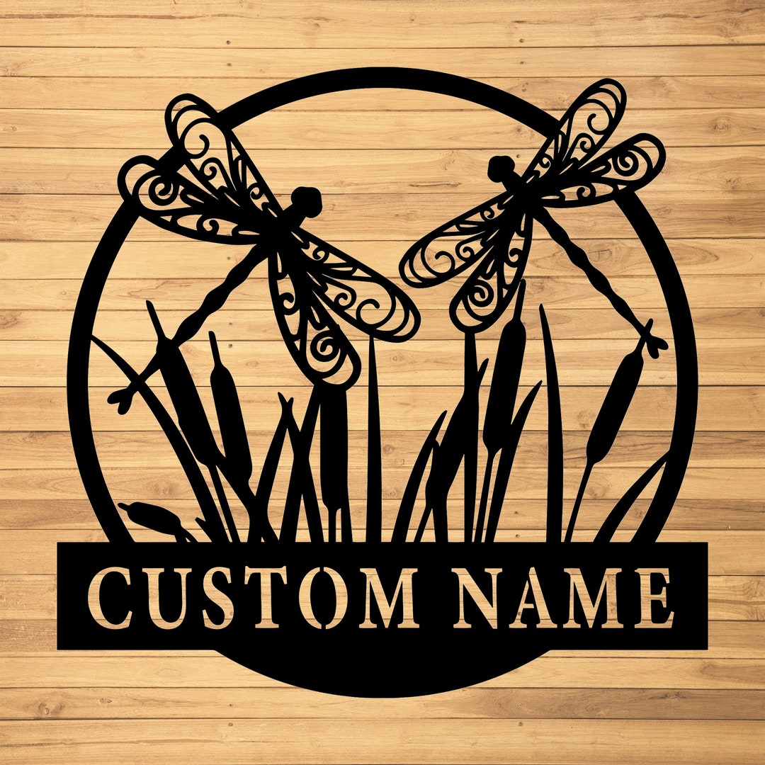 Custom Dragonfly Metal Wall Signs-personalized Dragonfly Metal Wall Art ...