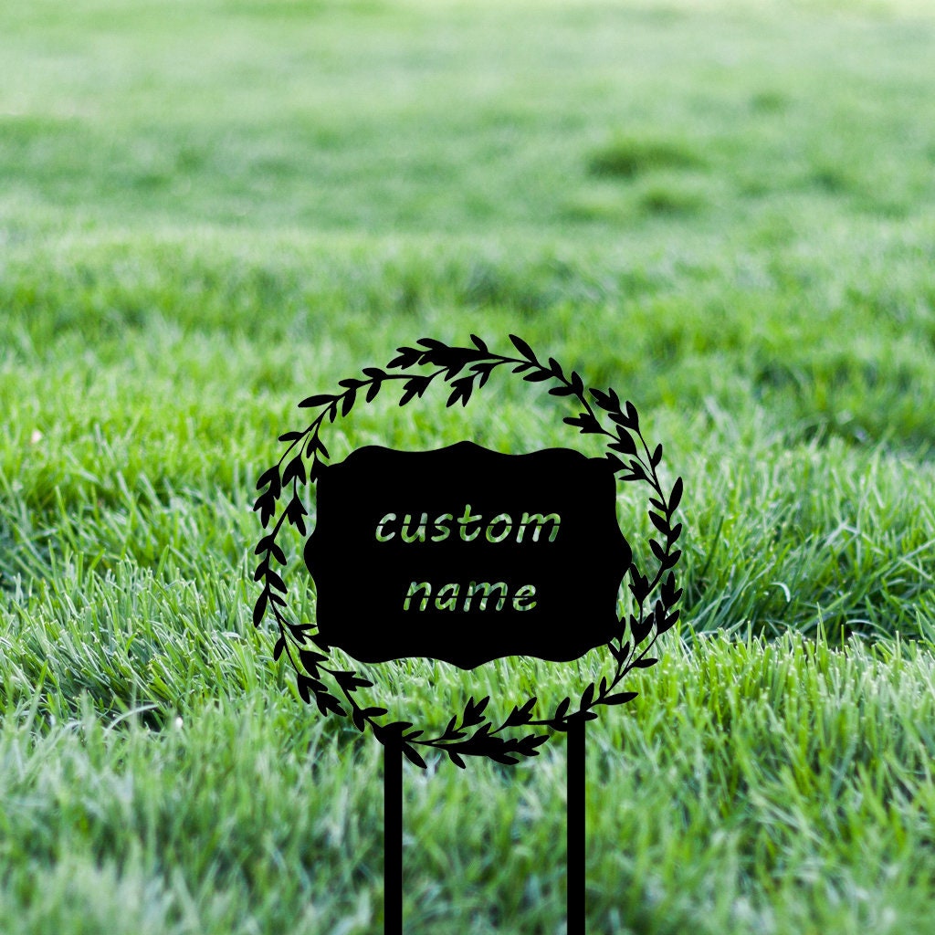Custom Garden Metal Signs-metal Garden Stake Signs-personalized Garden ...