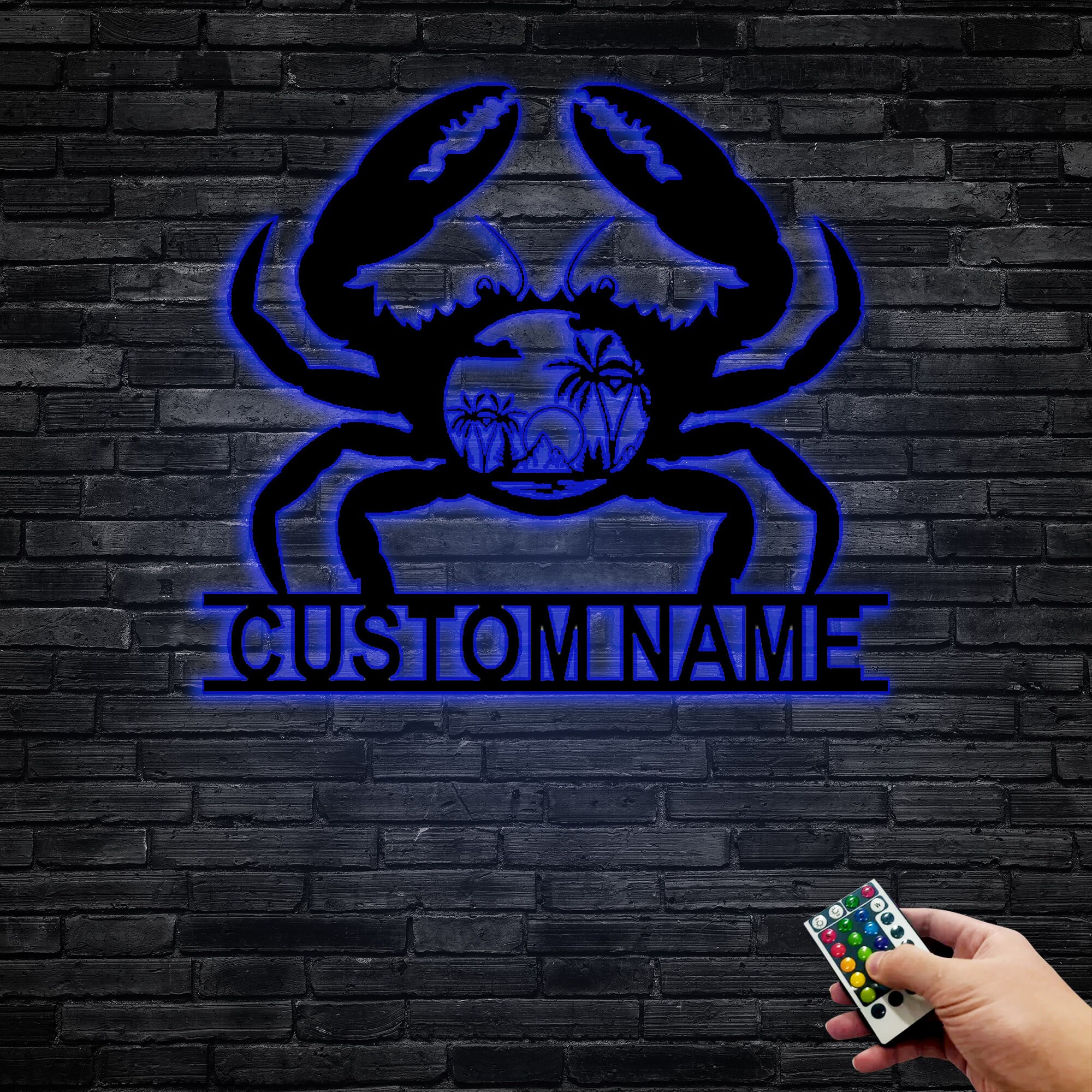 Custom Crab Metal Wall Signs-personalized Crab Metal Wall Art-crab ...