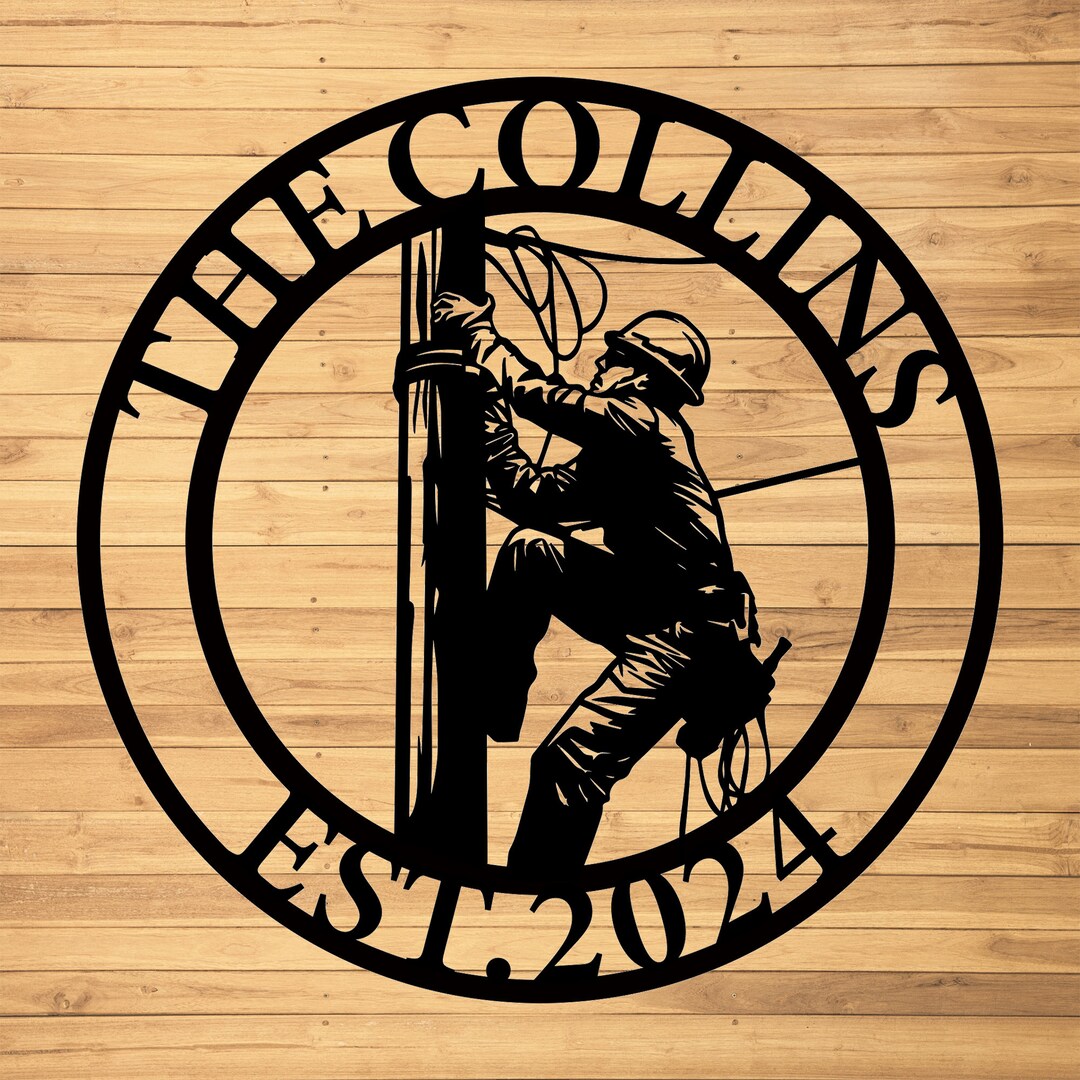 Custom Lineman Metal Wall Sign-personalized Lineman Metal Wall Art ...