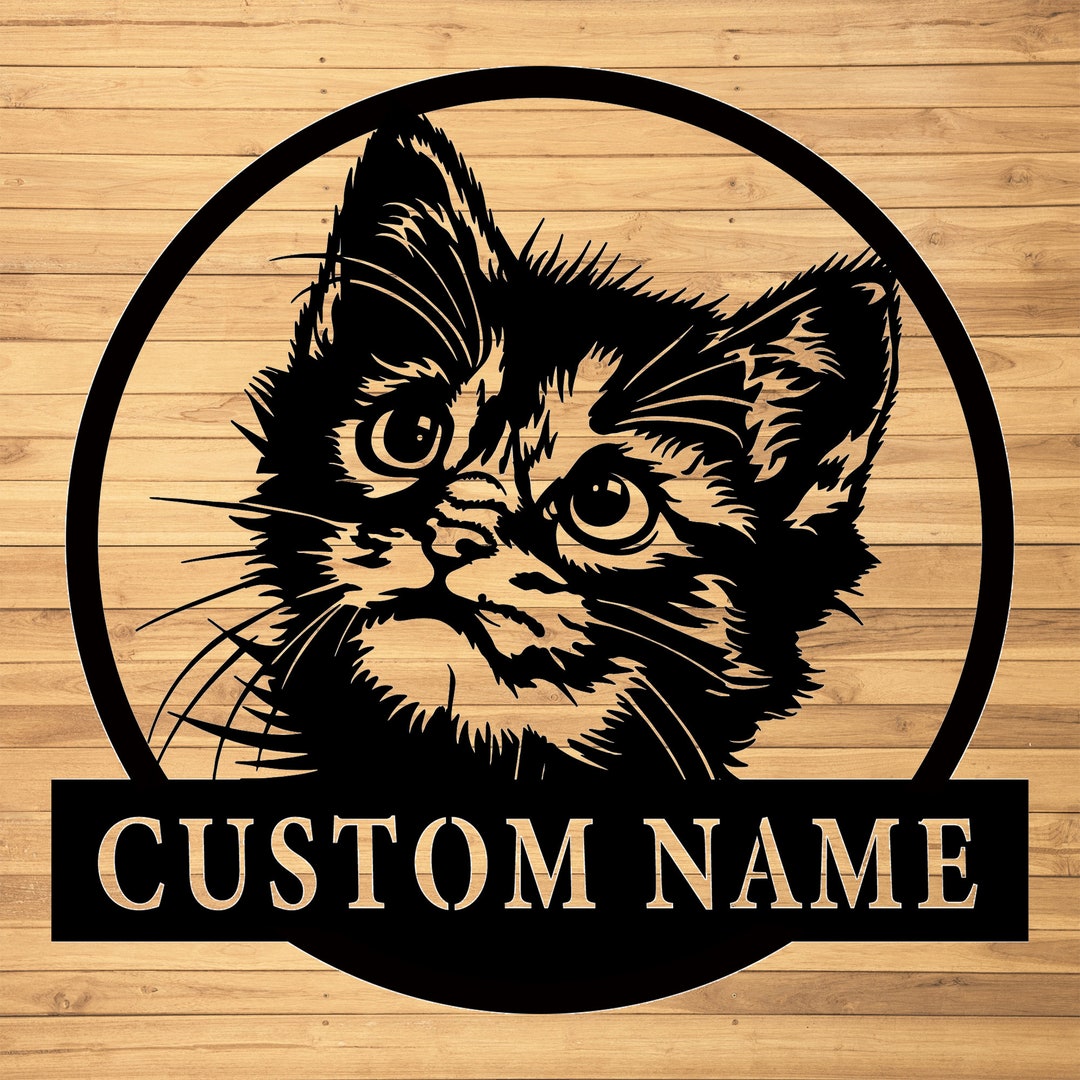 Custom Cat Metal Wall Signs-personalized Cat Metal Wall Art-cat Lovers ...