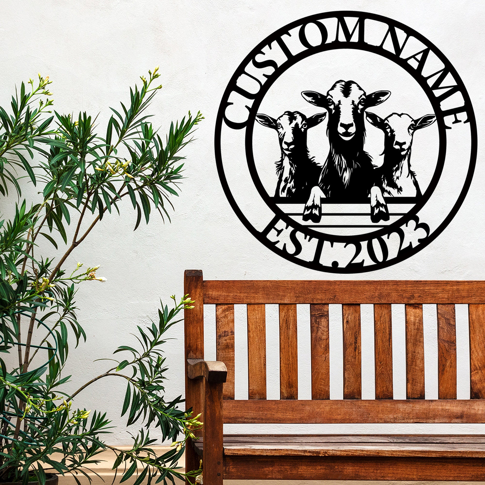 Custom Goat Metal Wall Signs-personalized Goat Metal Wall Art-goat ...