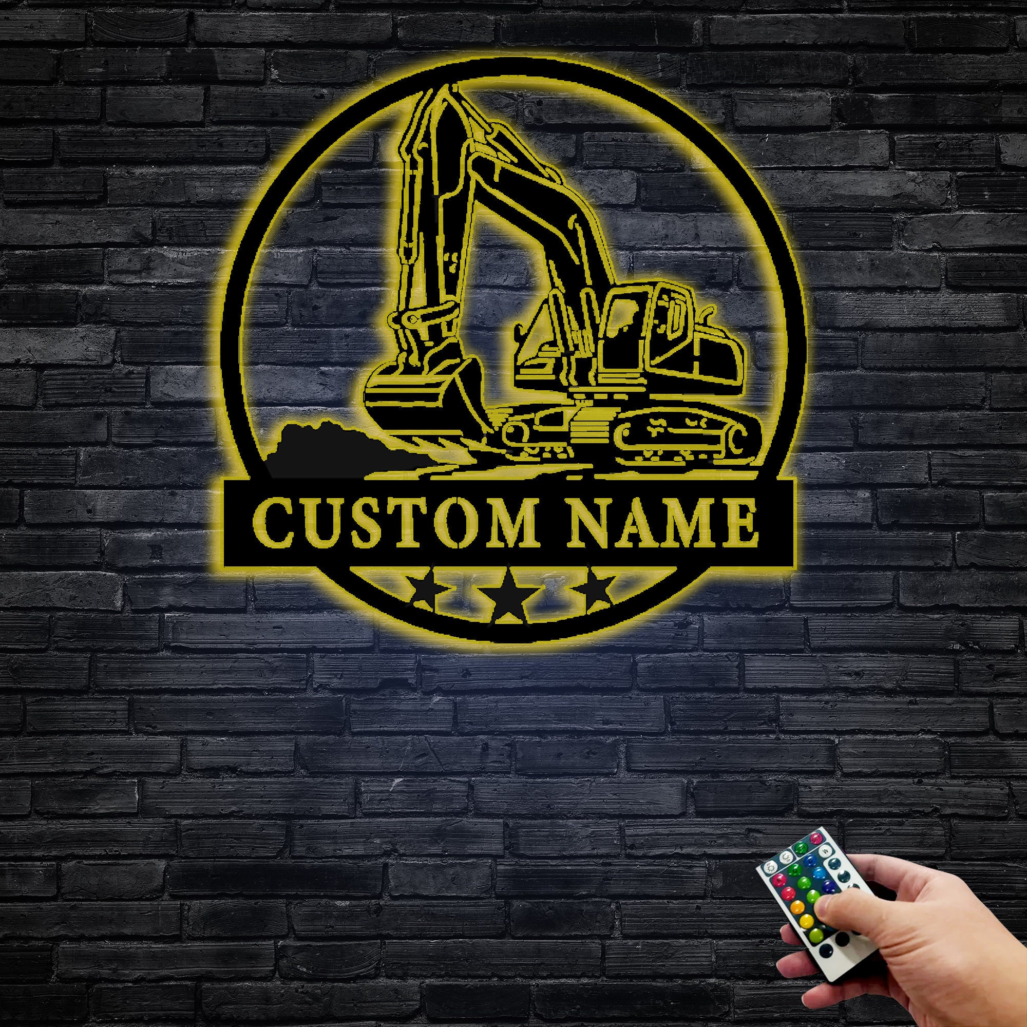 Custom Excavator Metal Wall Sign-personalized Excavator Metal Wall Art ...