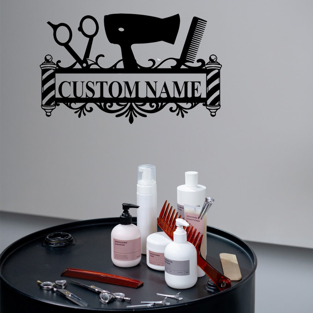 Custom Barber Shop Metal Wall Sign-personalized Barber Shop - Etsy