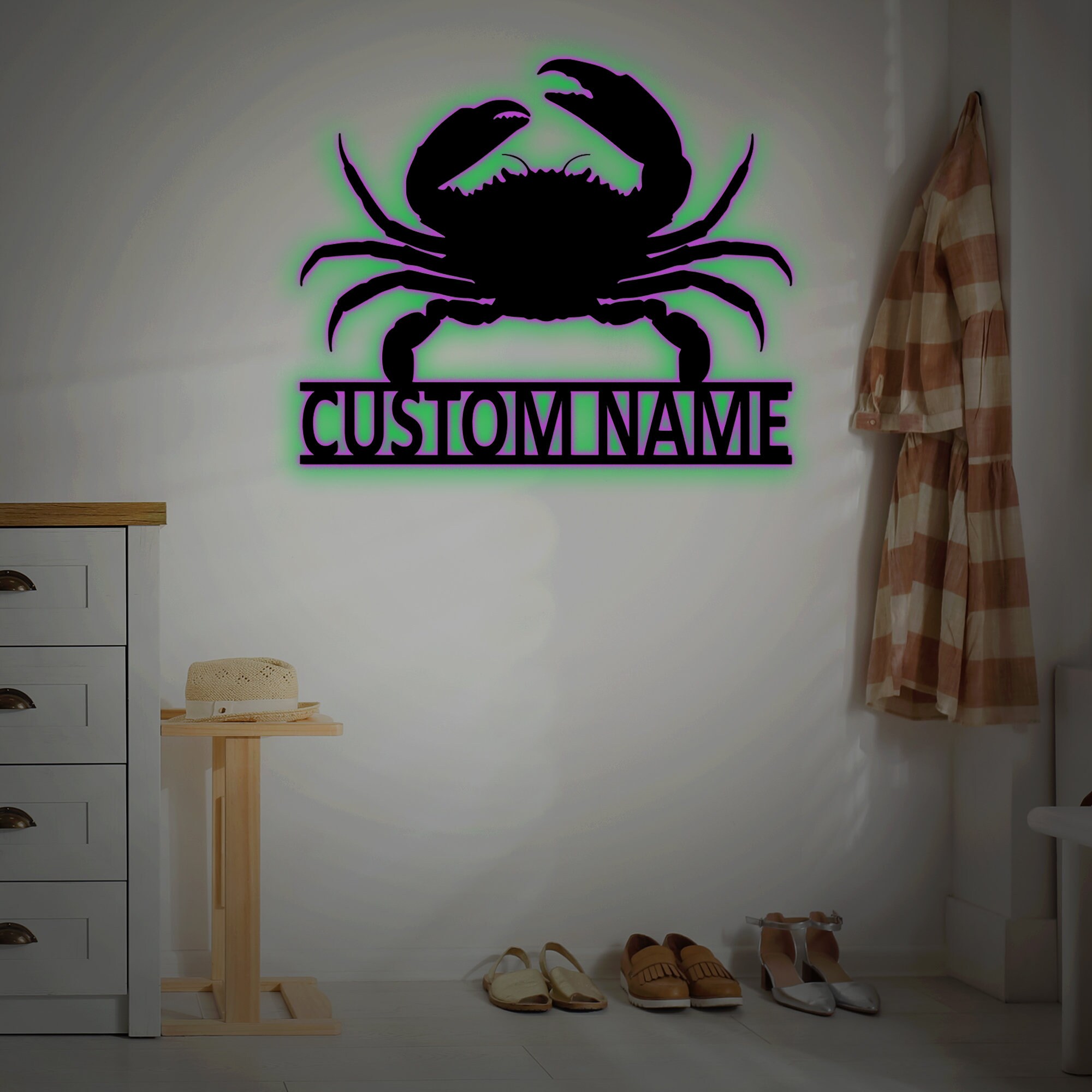 Custom Crab Metal Wall Signs-personalized Crab Metal Wall - Etsy