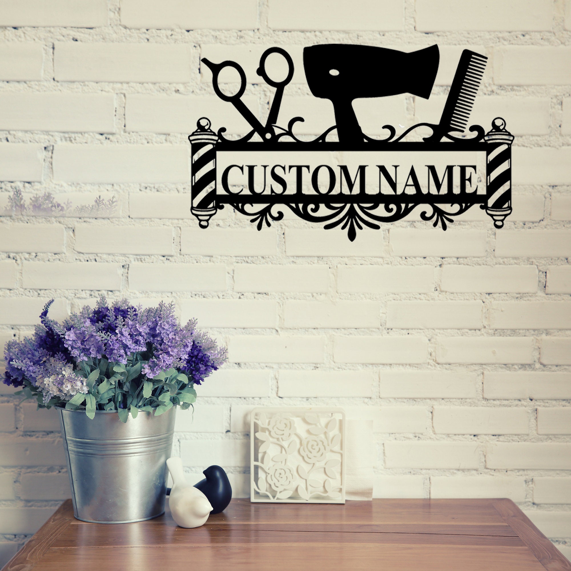 Custom Barber Shop Metal Wall Sign-personalized Barber Shop - Etsy