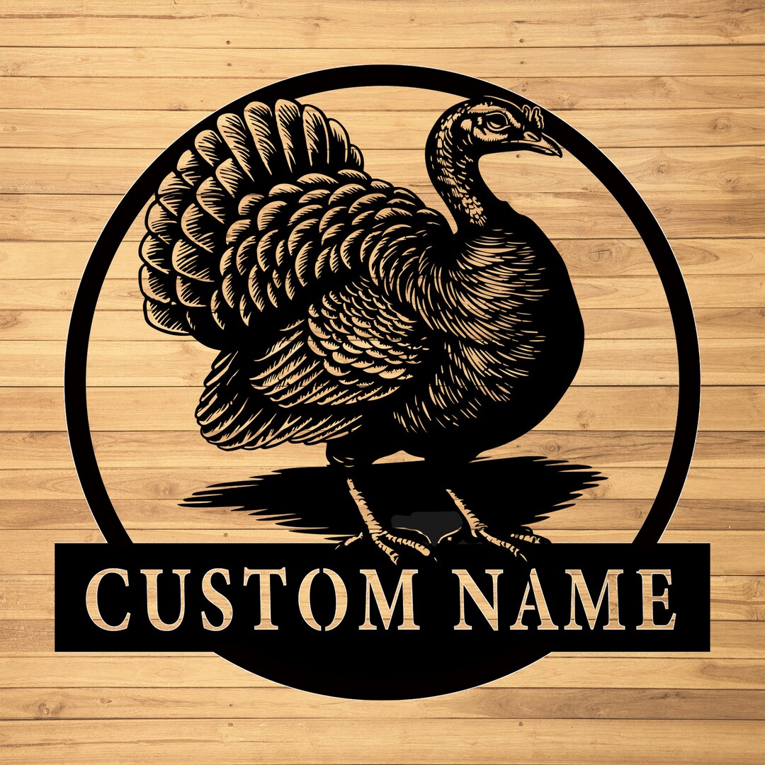 Custom Turkey Metal Wall Signs-personalized Turkey Metal Wall Art ...