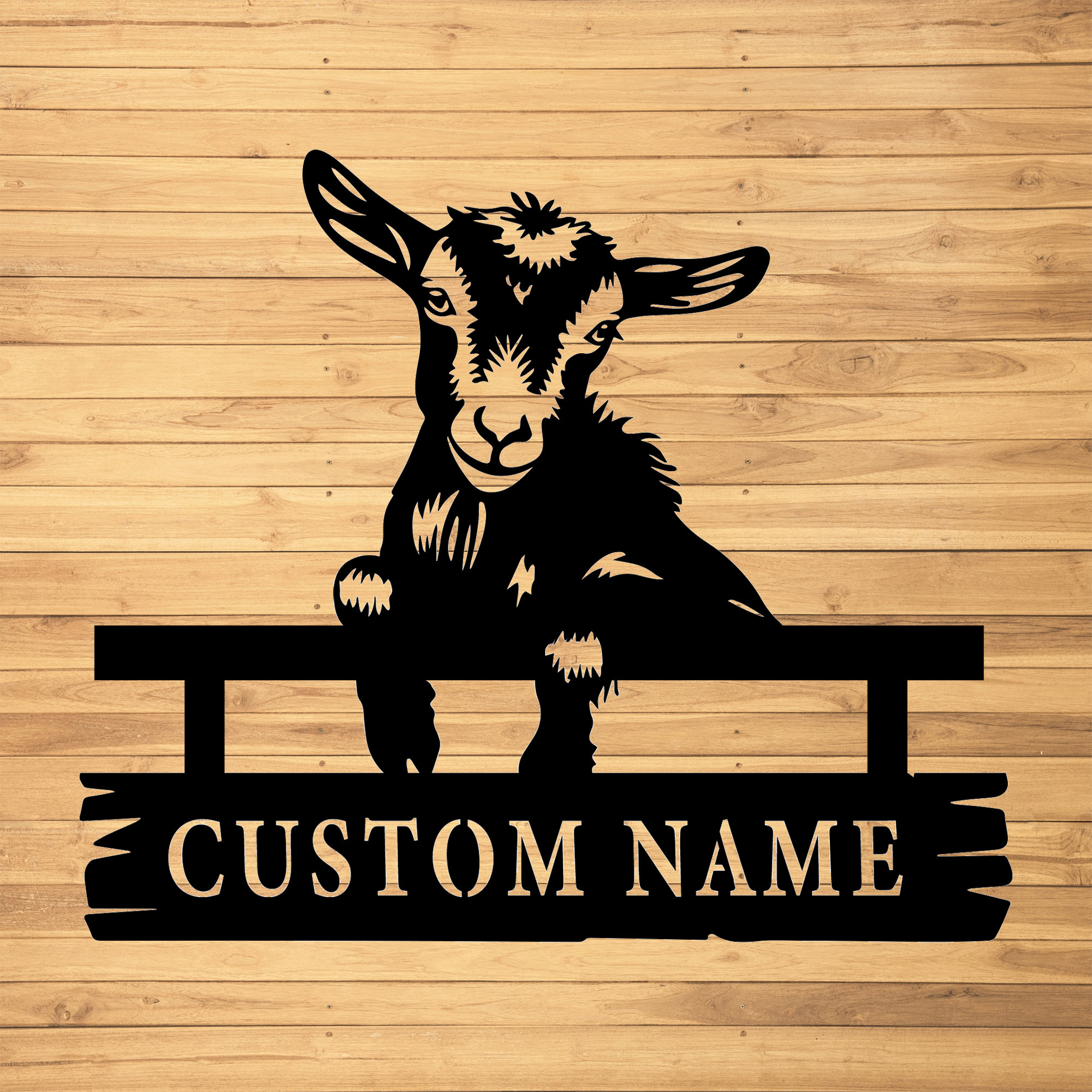 Custom Goat Metal Wall Signs-personalized Goat Metal Wall Art-goat ...