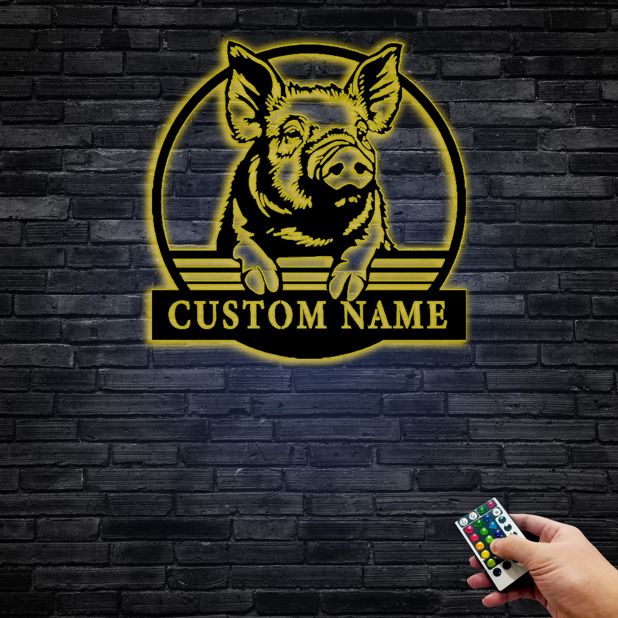 Custom Pig Metal Wall Signs-personalized Pig Metal Wall Art-pig Metal ...