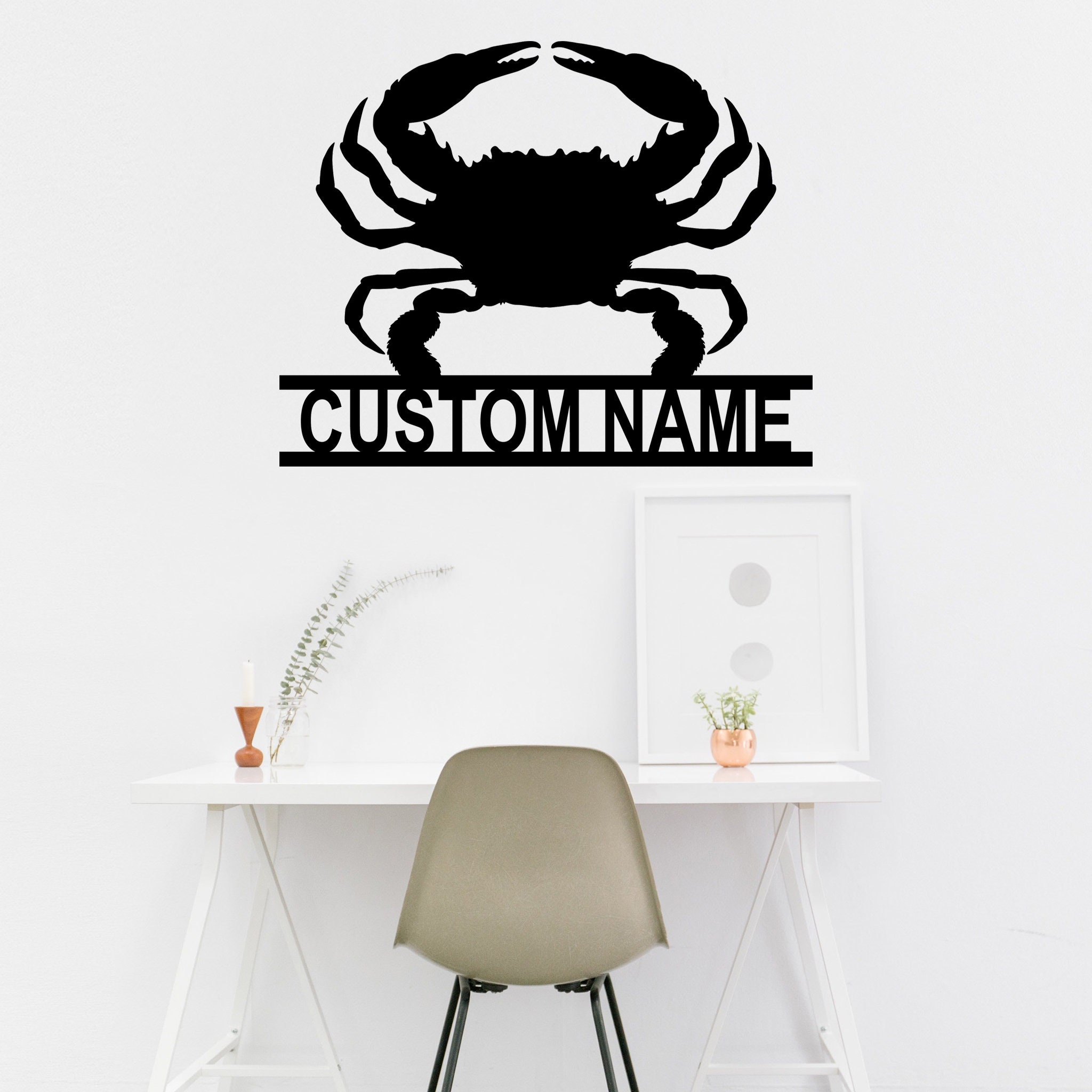 Custom Crab Metal Wall Signs-personalized Crab Metal Wall Art-crab ...