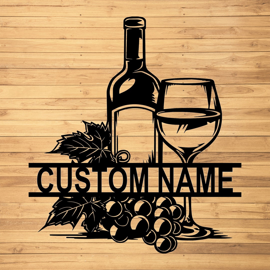 Custom Wine Metal Wall Signs-personalized Wine Metal Wall Art ...