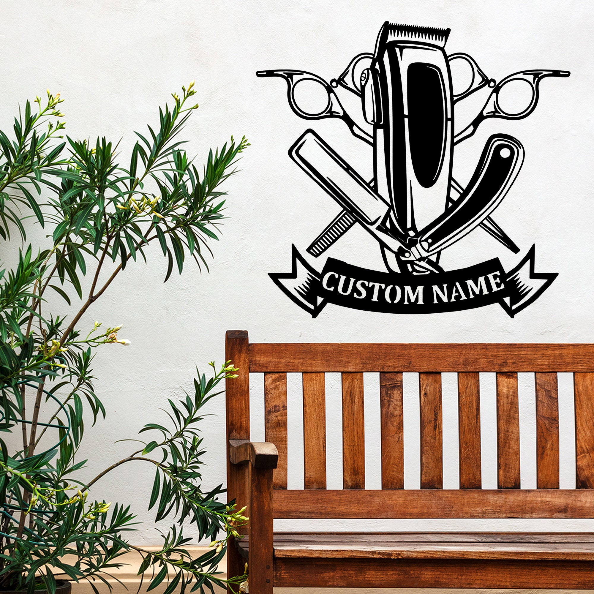 Custom Barber Shop Metal Wall Signs-barbershop Shop Metal Decor ...