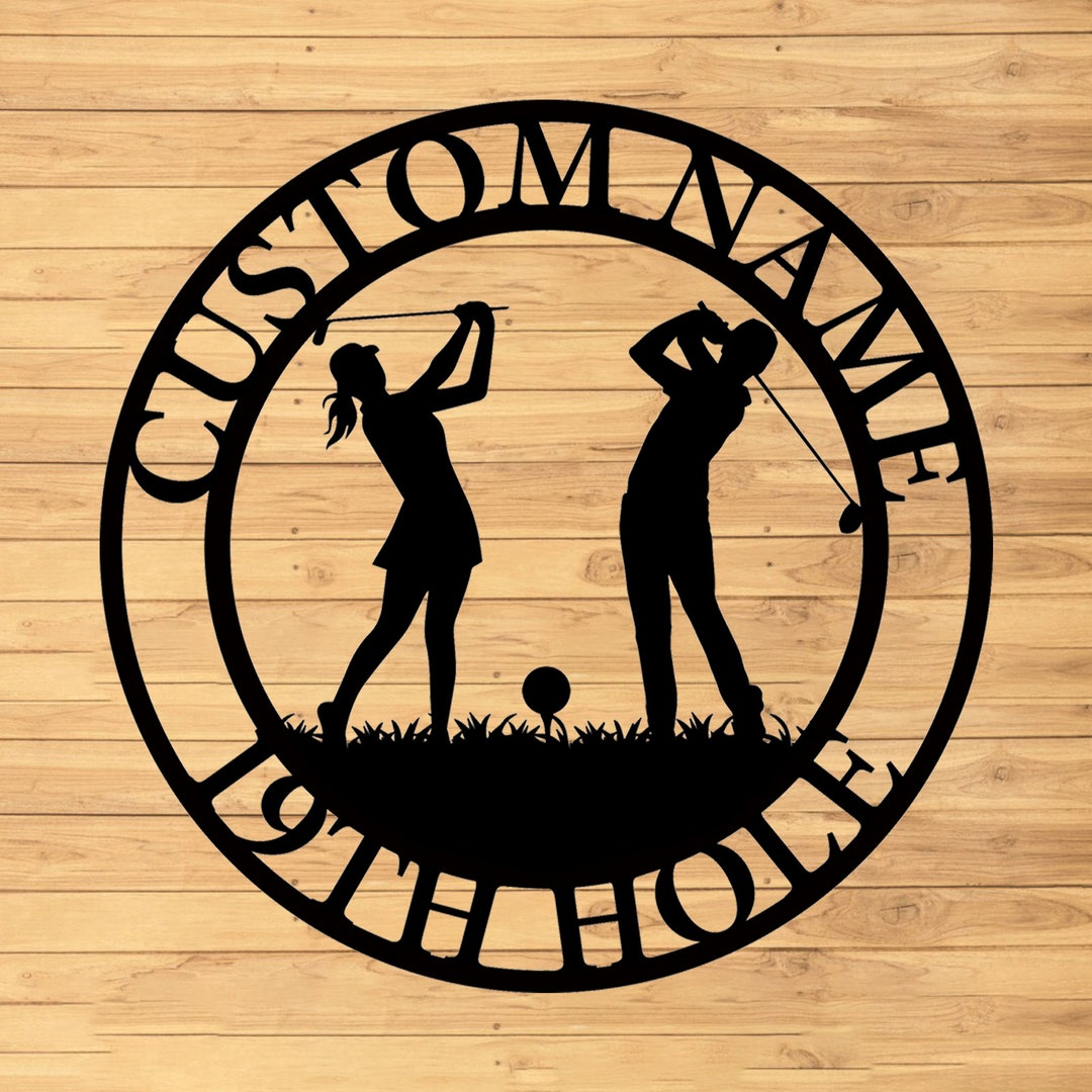 Custom Golf Metal Wall Sign-personalized Golf Metal Wall Art-golf Metal ...