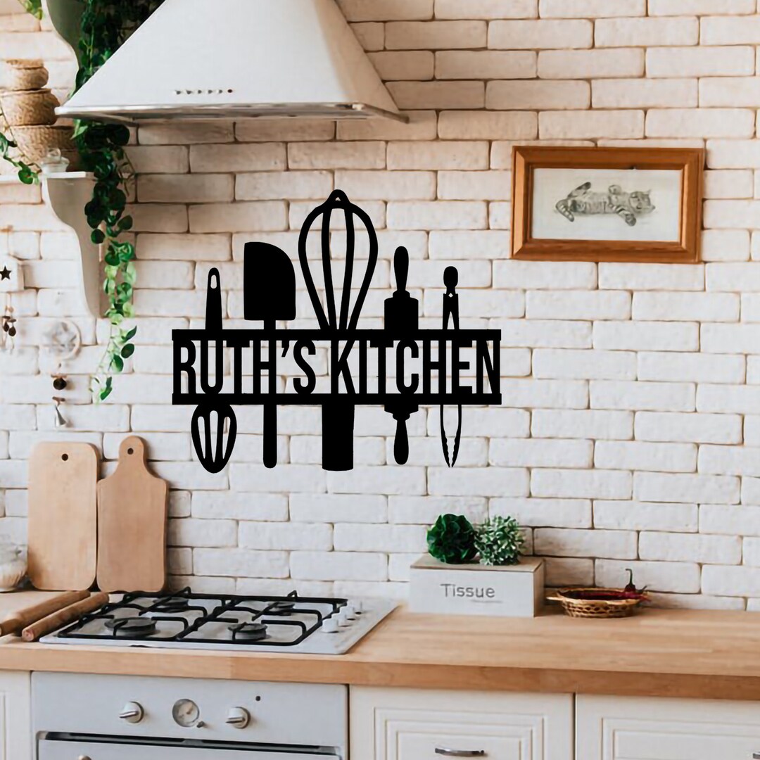Custom Kitchen Metal Wall Led Signs-custom Metal Sign for - Etsy