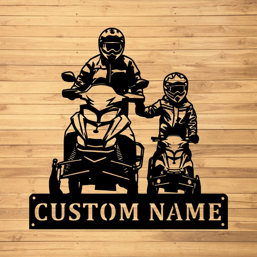 Custom Snowmoblie Metal Wall Signs-personalized Snowmobile Metal Wall ...