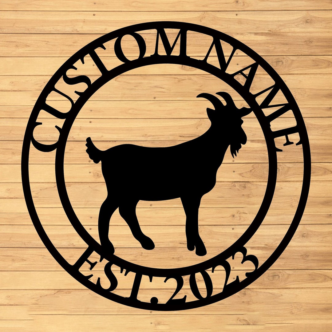 Custom Goat Metal Wall Signs-personalized Goat Metal Wall Art-goat ...