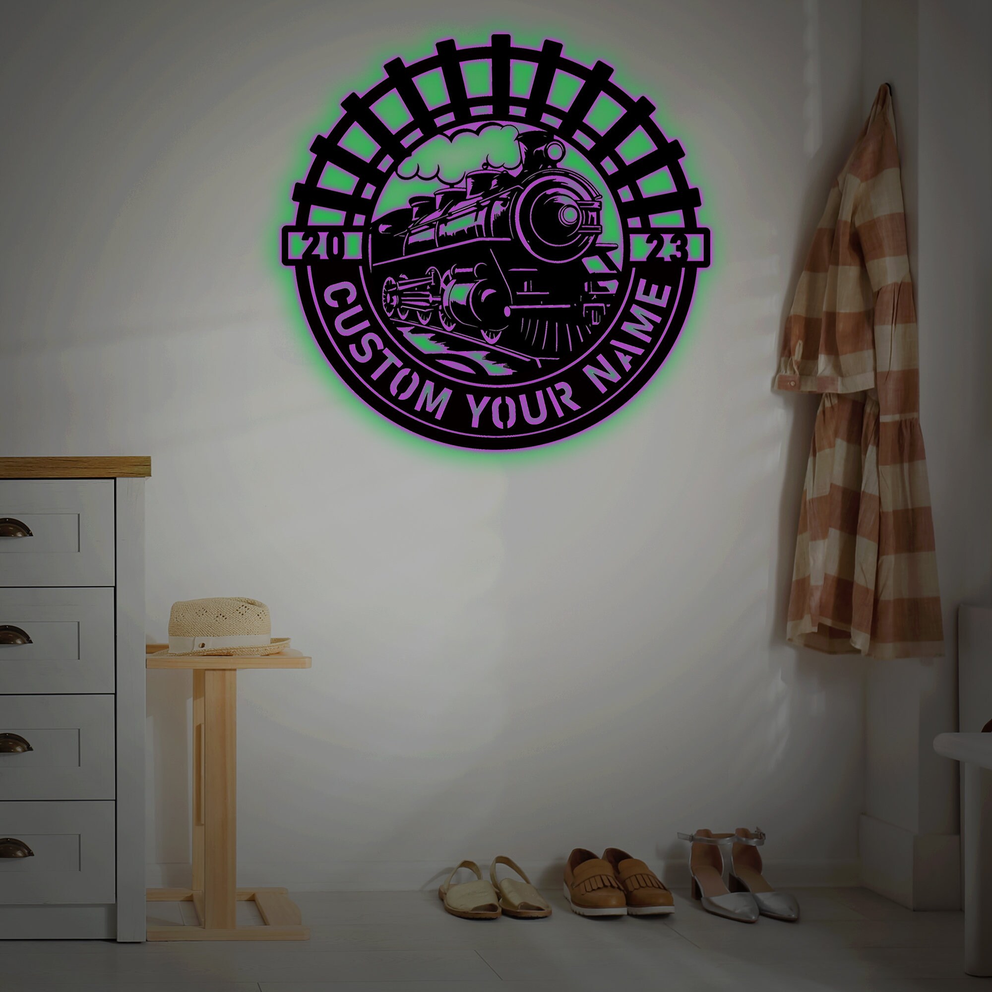 Custom Train Metal Wall Sign-personalized Train Metal Wall Art-train ...