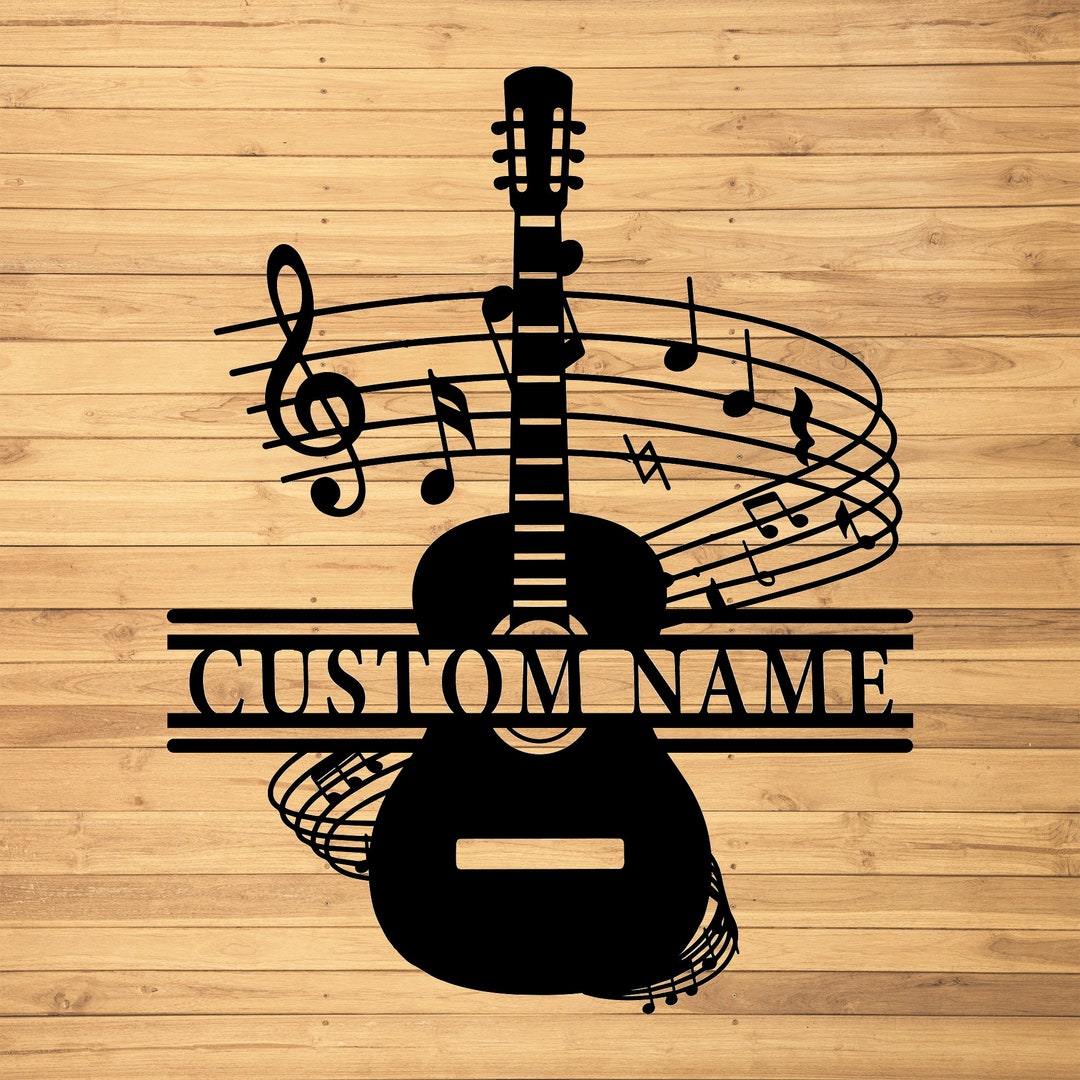 Custom Guitar Metal Wall Signs-personalized Guitar Metal Wall Art ...
